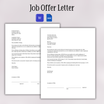 Job Offer (Word and Google Docs) – Designs By Blue Star