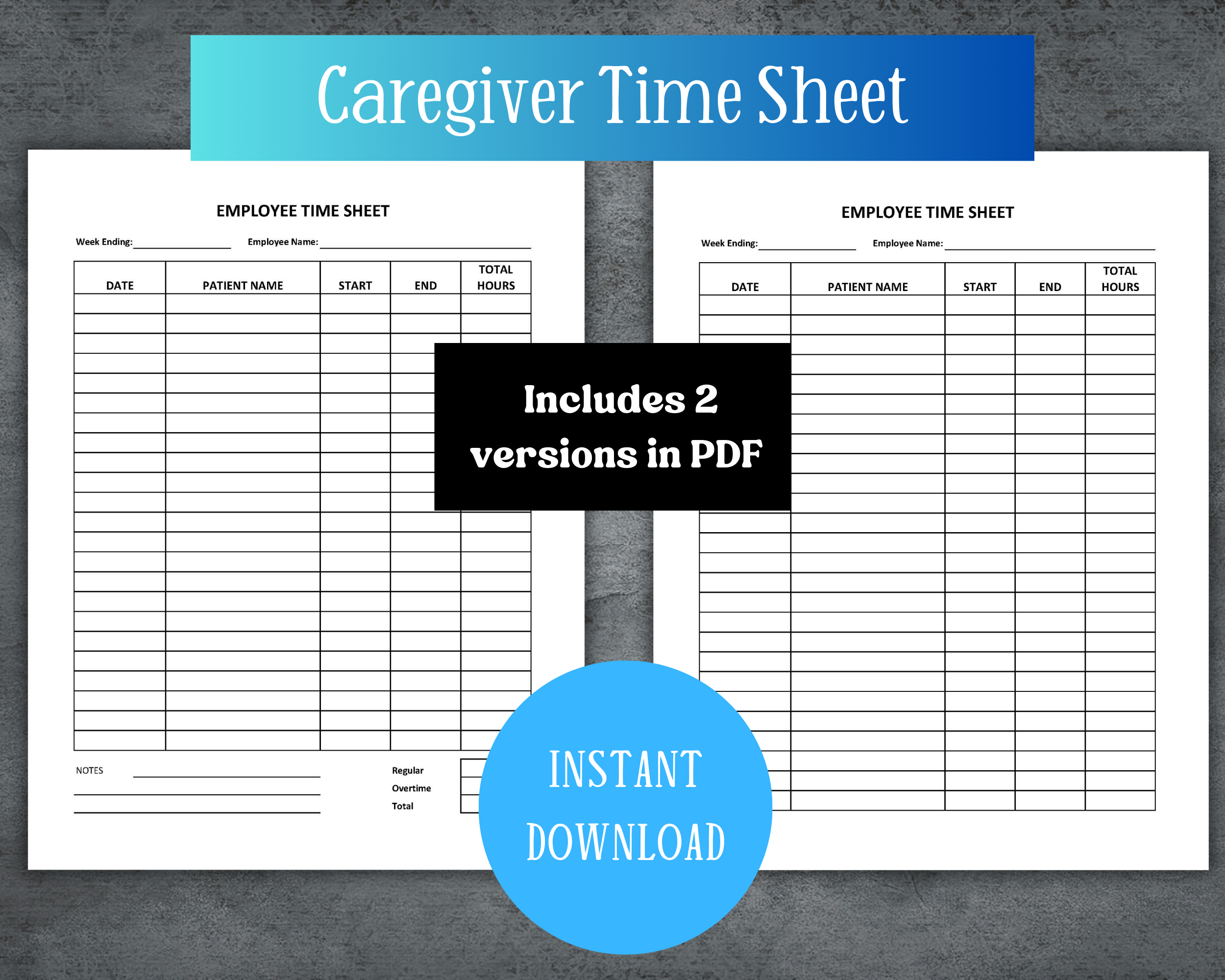 Time Sheets – Designs By Blue Star