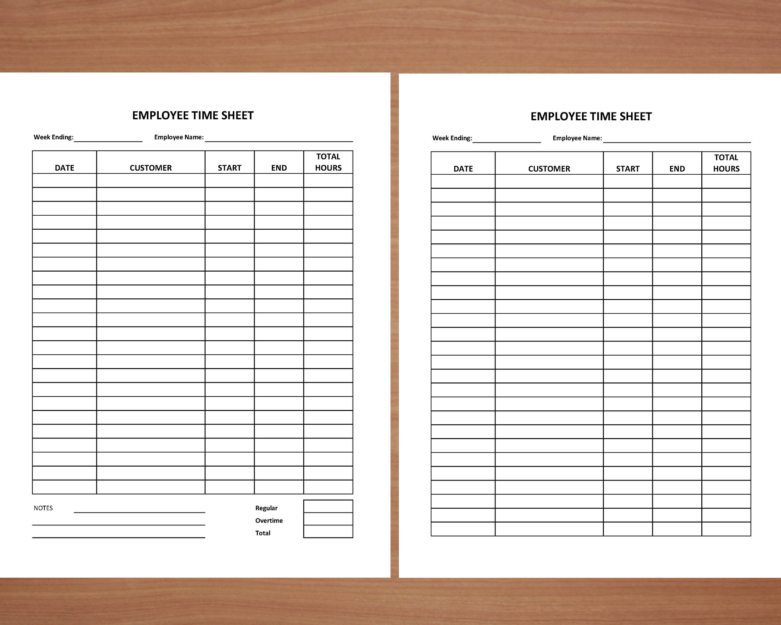 Time Sheets – Designs By Blue Star