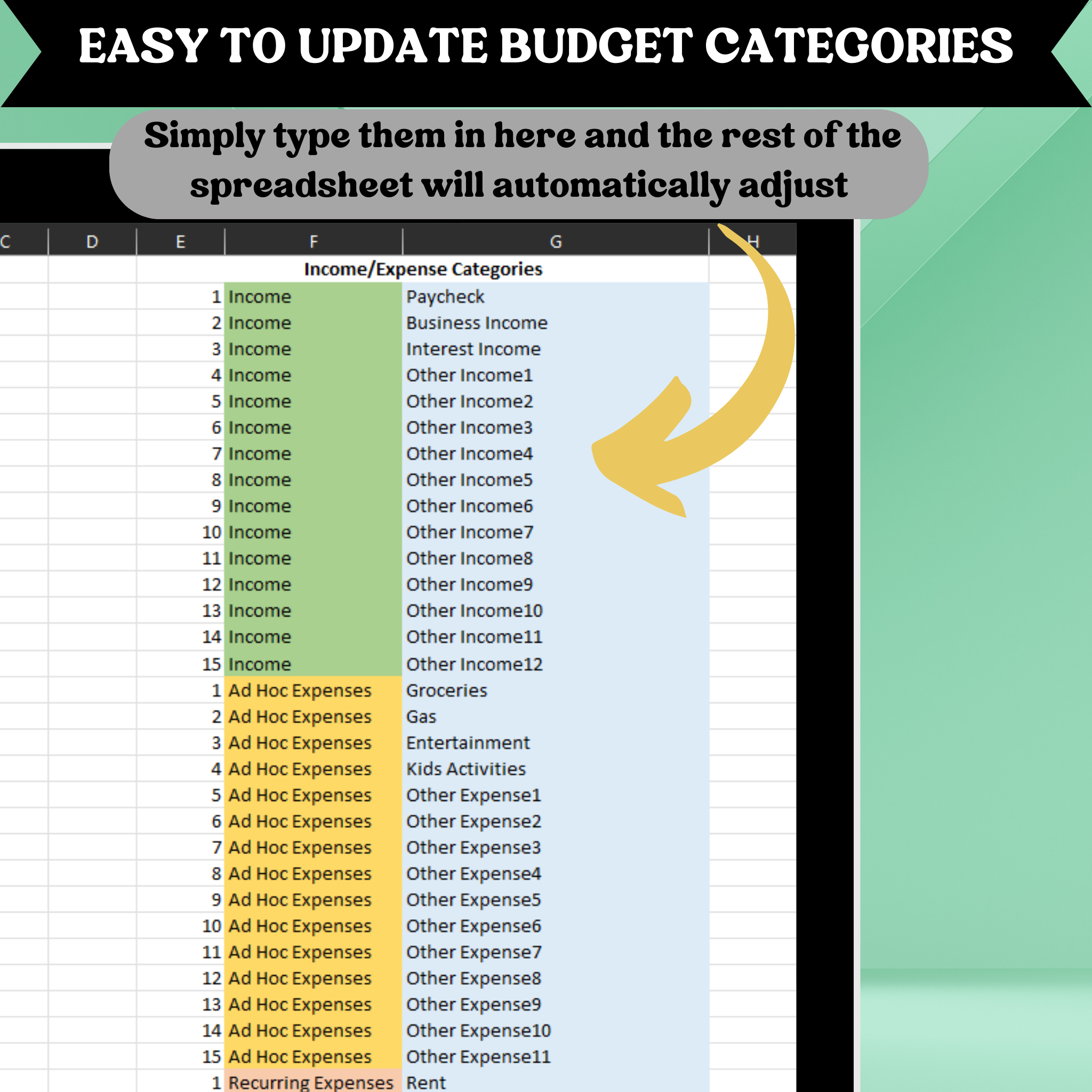 Easy To Use Budget Excel Spreadsheet (Blue) – Designs By Blue Star