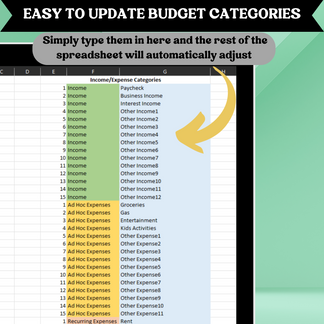 Easy To Use Budget Excel Spreadsheet (Blue) – Designs By Blue Star