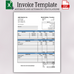 Invoice with Labor & Material Breakdown (Excel & PDF) – Designs By Blue ...