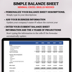 Balance Sheet Projection (Excel) – Designs By Blue Star