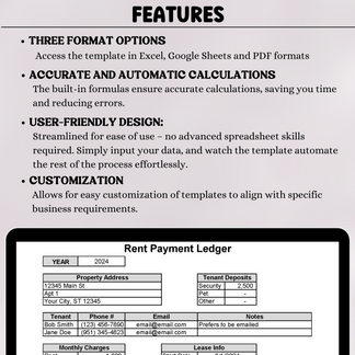 Rent Payment Tracker – Designs By Blue Star